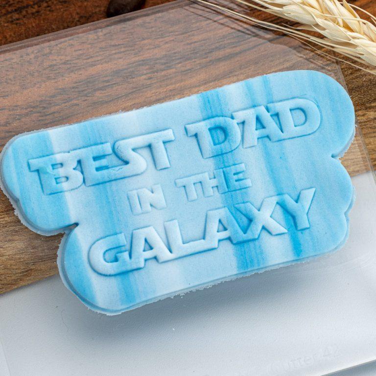 Best Dad in the Galaxy Raised Cookie Stamp and Cutter, Australian Made ...