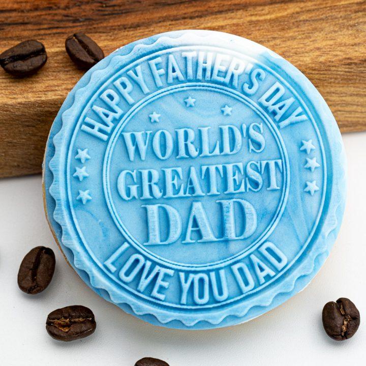 World's Greatest Dad (Rubber Stamp) Raised Cookie Stamp, Australian ...